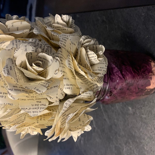 First Anniversary Paper Roses, Wedding Vow Roses, Personalized Fancy ...