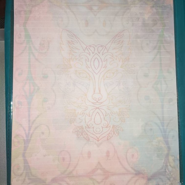 Rainbow Wolf Writing Paper | Wolf Letter Paper | Spirit Animal ...