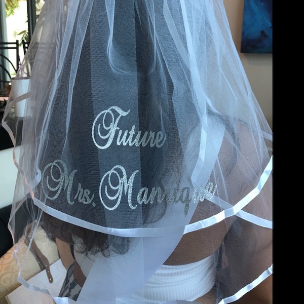 Booty Veil, Bachelorette Party, Bikini Veil, Attaches to Anything With ...