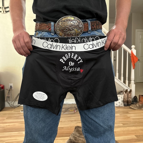 PERSONALIZED Boxers, Cotton Anniversary Gift, Gift for New Dad ...