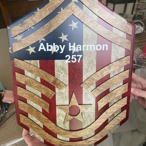 Air Force E7 Master Sergeant Shadow Box 3x5 Flag | Etsy