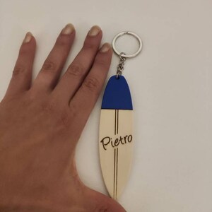 Custom Surfboard Keychain With Engraved Name - Etsy