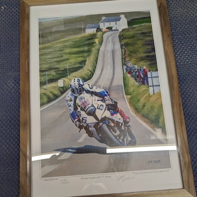 Michael Dunlop Limited Edition Art Print by Jeff Rush Motorcycle Racing ...