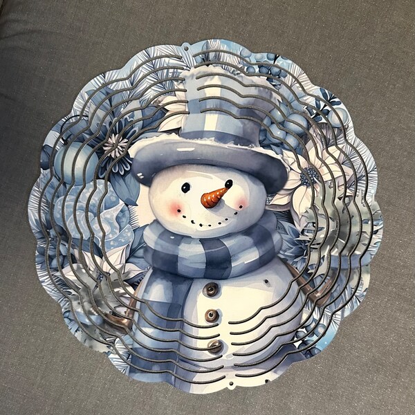 Snowman Wind Spinner, Snowman Wind Spinner Sublimation Design, Instant ...