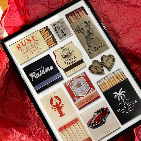 CUSTOM MATCHBOOK ART | Personalized Digital Matchbox Wall Art Gift ...