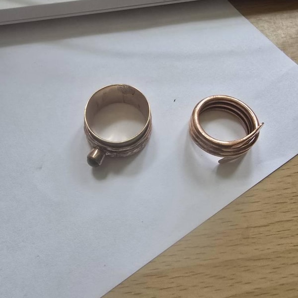 Pure 100% Copper Wrap Ring, Arthritis Thumb Ring, Solid Copper Ring, Finger Ring, Solid Copper ...