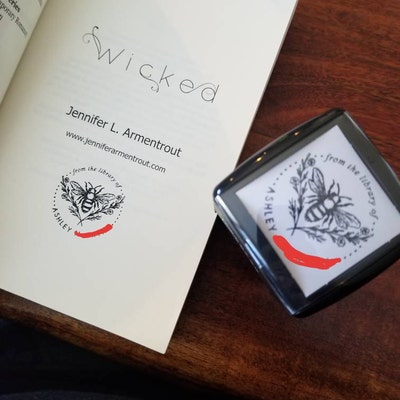 From the Library of Stamp Book Stamp Personalized Bee Ex Libris Stamp ...