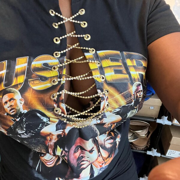 Customized Lace up Limited Rapper Usher Shirt, Vintage Usher 90s Shirt ...