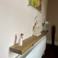 Rustic Radiator Shelf With Shelf Brackets - Etsy UK