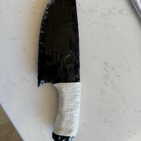 Hand Forged Obsidian Chef Knife, Dragon Glass Knife, Handmade Culinary ...