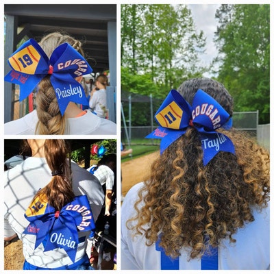 Custom Cheer Bow in Your Team Colors, Great Gameday Cheer Bow ...