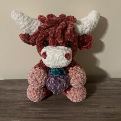 Fuzzy Cow Fuzzy Cow Crochet Cow Amigurumi Brown Cow Plush - Etsy