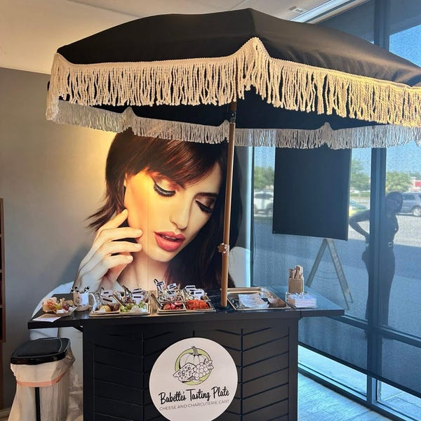 Custom Circular PVC Sign for Mobile Charcuterie Cart in Full Color Logo ...