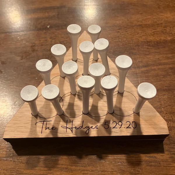 Personalized Triangle Peg Jump Game / Golf Tee / Solitaire/ Gift ...