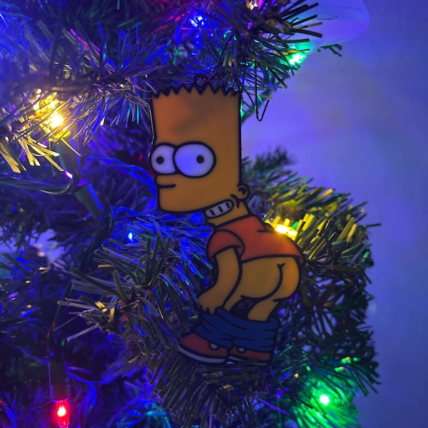 Bart Simpson Mooning Meme Christmas Ornament - Etsy
