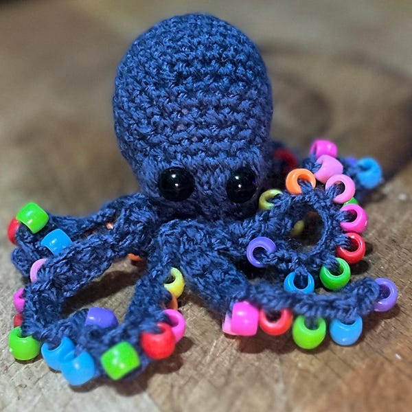 Beaded Fidget Octopus Crochet Pattern | Crochet Fidget Toy | Fidget ...