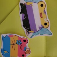 Pride Frog Charity Stickers LGBTQ Flag Frog Gay Pride Sticker Decal ...