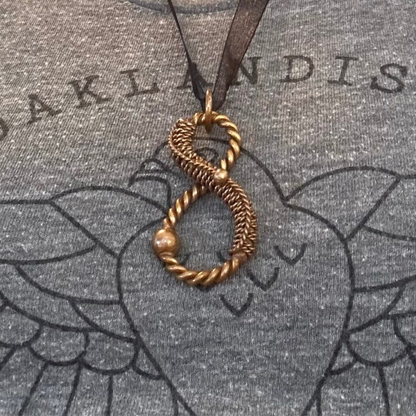 Infinity Lemniscate Figure 8 Copper Tensor Energy Pendant 1/4 Sacred ...