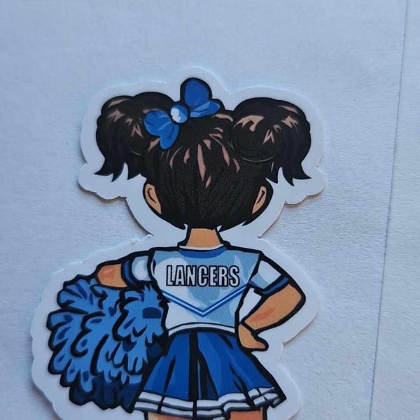 Personalized Cheerleader Stickers, Custom Decals, Girls Cheerleader ...