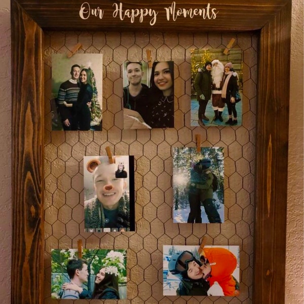 Chicken Wire Frame Medium Chicken Wire Picture Frame Rustic Picture ...