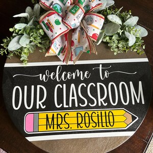 Teacher Door Teacher Door Sign Teacher Name Classroom Sign Teacher Gift ...