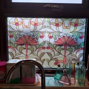 Custom Size Window Film Stained Glass Decorative Window Sticker Privacy ...