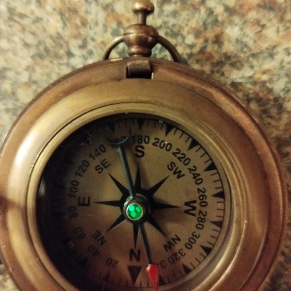 Personalized Working Compass, Custom Engraved Compass, Silver Handmade ...