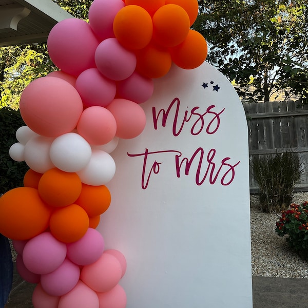 Bridal Shower Decal - Miss to Mrs Backdrop - Miss to Mrs Sticker for ...