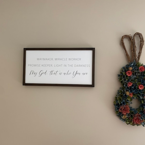 Inspirational Sign | Waymaker Sign | Living Room Wall Decor | Waymaker ...