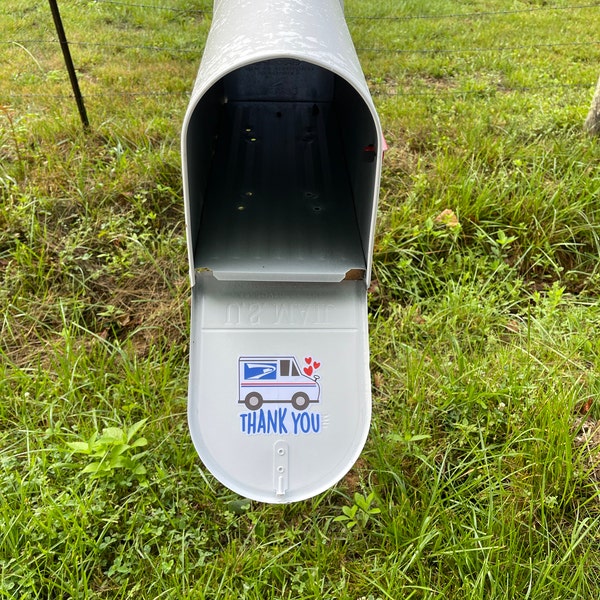 USPS Thank You Mailbox Sticker, Mailman Thank You Sticker - Etsy