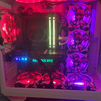 Sakura Miku QUAD Color Gaming Computer Fan Shroud / Grill / Cover ...