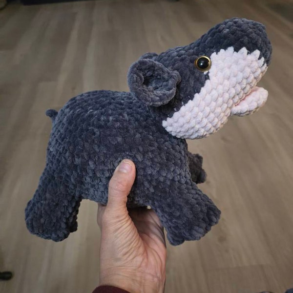 Baby Hippo Crochet Pattern Stuffed Animal Amigurumi PDF Download Cute ...