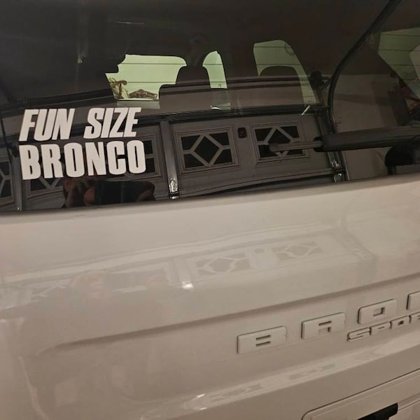 FUNSIZE BRONCO Self Aware Ford Bronco Sport Vinyl Window Sticker for ...