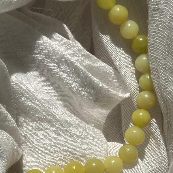 Yellow Lemon Jade Beads Genuine Natural Grade AAA Gemstone Round Loose ...
