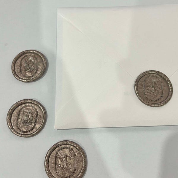 Custom Wax Seal Logo Stickers,40 Logo Series Designs,handmade Self ...