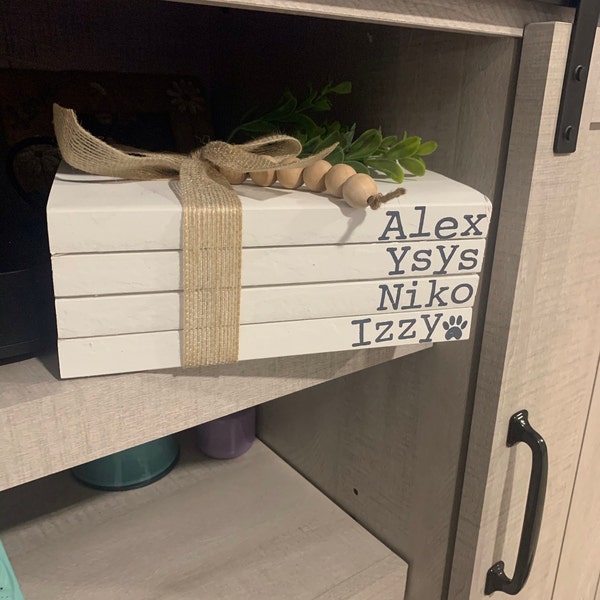 Personalized Name Decor // Vintage Custom Book Decor // Personalized ...
