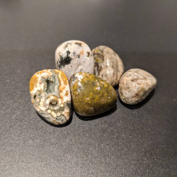 Ocean Jasper Tumbled Gemstones-tumbled Ocean Sea Jasper-polished Ocean ...