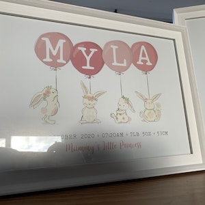 Birth Poster Birth Print Baby Birth Poster Baby Gift - Etsy UK