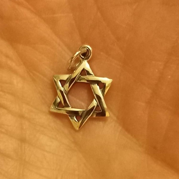 Small Star of David Necklace - Sterling Silver Star of David Charm on a ...