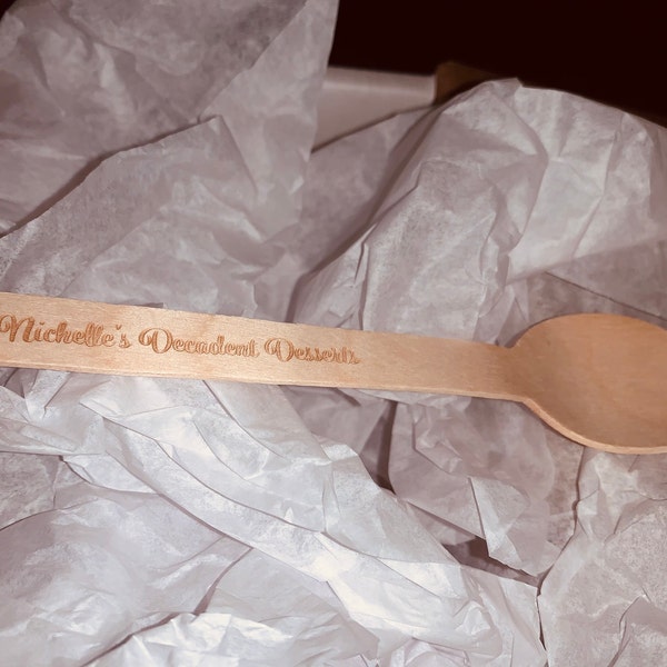 Wooden Spoon Custom Engraved, Personalized W/ Your Logo or Phrase ...