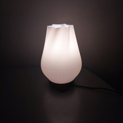 FLOURISH LAMP Colorful Small Wavy Table Lamp, Warm Light Bedside Lamp ...