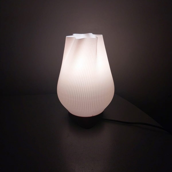 FLOURISH LAMP | STL 3MF 3D Printing Files, Small Wavy Table Lamp ...
