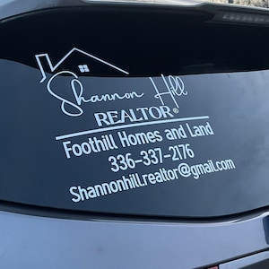 Custom QR Code REALTOR Decal Custom Vinyl Decal Real Estate Agent Decal ...