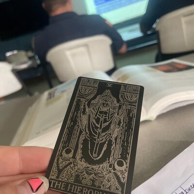 Metal Skip Cancel Undo Cards Matte Black Anodized Aluminum Laser ...