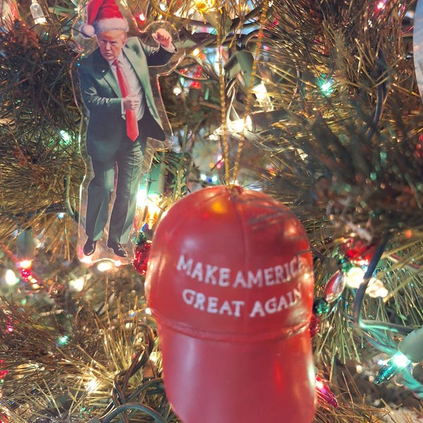 Trump Dancing Ornament, Christmas Trump Acrylic Hanging Ornament MAGA ...