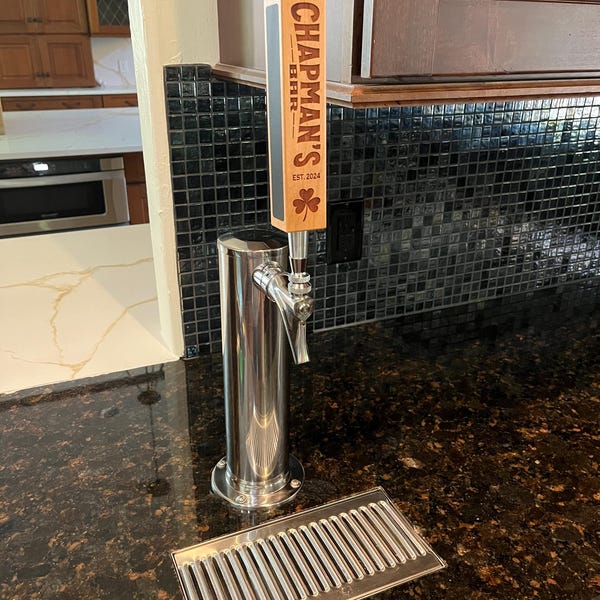 Custom Beer Tap Handle-laser Engraved With Chalkboard - Tap House ...