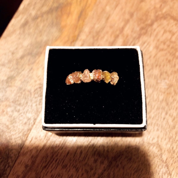 Orange Birthstone, Topaz Ring, November Birthday Gifts for Her, Boho ...