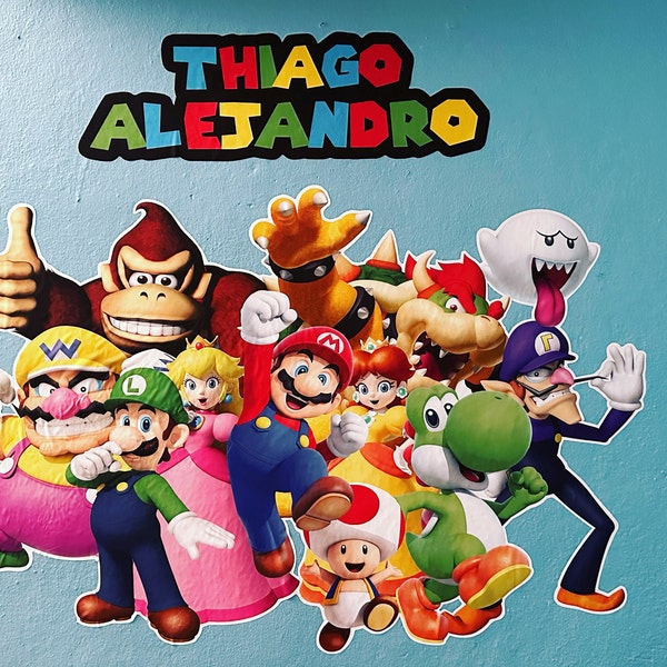 Super Mario Inspired Decal, Mario Decal, Game Room, Mario Kart Decal ...