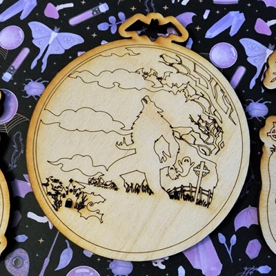 Werewolf Full Moon SVG Halloween Wall Decals Wolf Man - Etsy