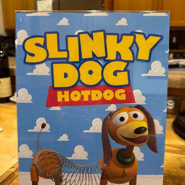 Toy Story Hot Dog Sign, Toy Story Slinky Dog Hot Dog Sign, Toy Story ...